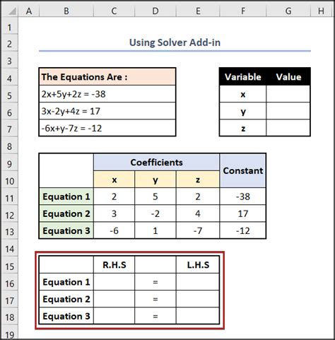 How To Solve 3 Variable Equations In Excel Tessshebaylo