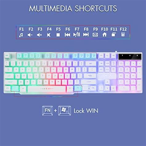 Chonchow Gaming Keyboard And Mouse Keyboard Mouse Combo 3600dpi Rainbow