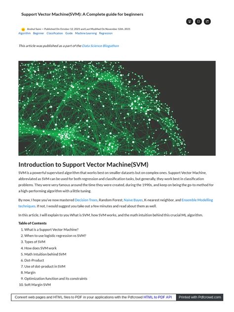 analyticsvidhya com blog 2021 10 support vector machines pdf
