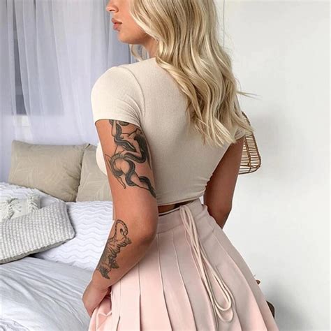 Sexy Hollow Out Bandage Rib Knitted Crop Tops Power Day Sale