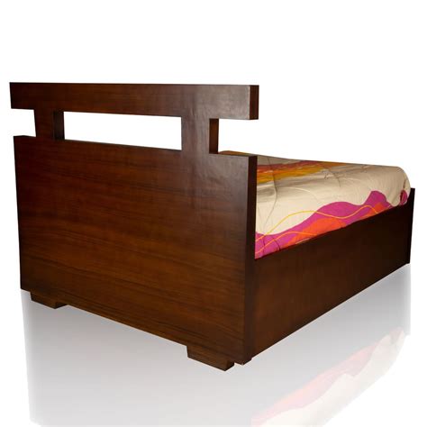 Aks Blueberry Hydraulic Storage Cot 78x60 Walnut Cot Bed Set