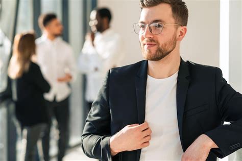 Premium Photo Portrait Of Handsome Male Office Employee