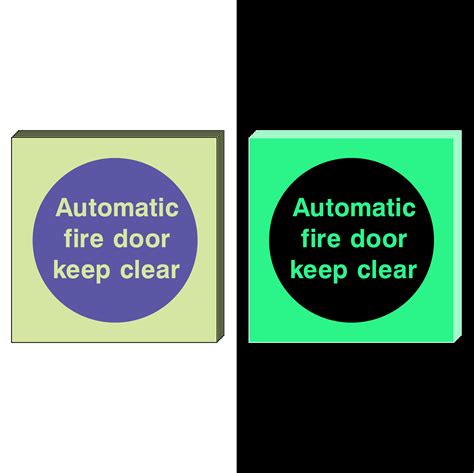 Automatic Fire Door Keep Clear Sign Safety First