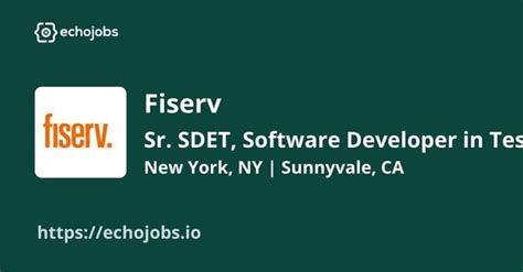 Fiserv Is Hiring Sr Sdet Software Developer In Test Usd 108k 186k