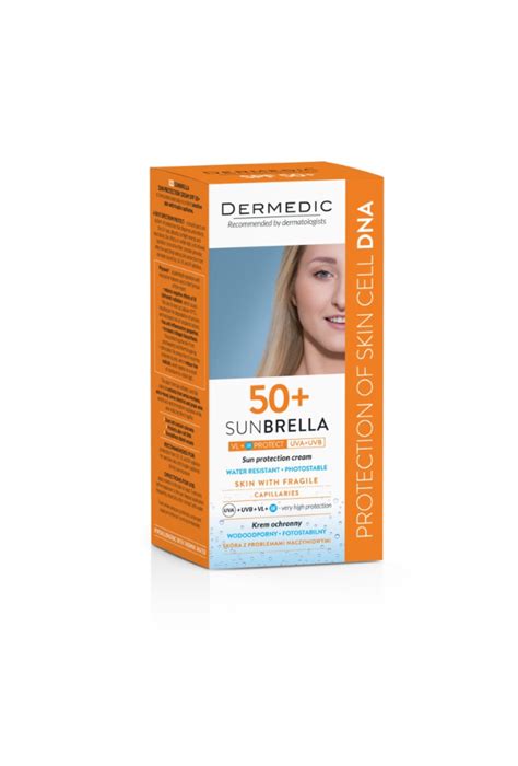 DERMEDIC SUNBRELLA Слънцезащитен крем за лице SPF50+ за кожа с напукани ...