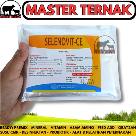 Selenovit Ce 100 Gram Vitamin Mineral Ayam Unggas Selenium Vit C Vit