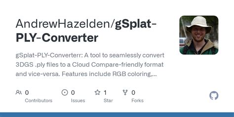 GitHub AndrewHazelden GSplat PLY Converter GSplat PLY Converterr A