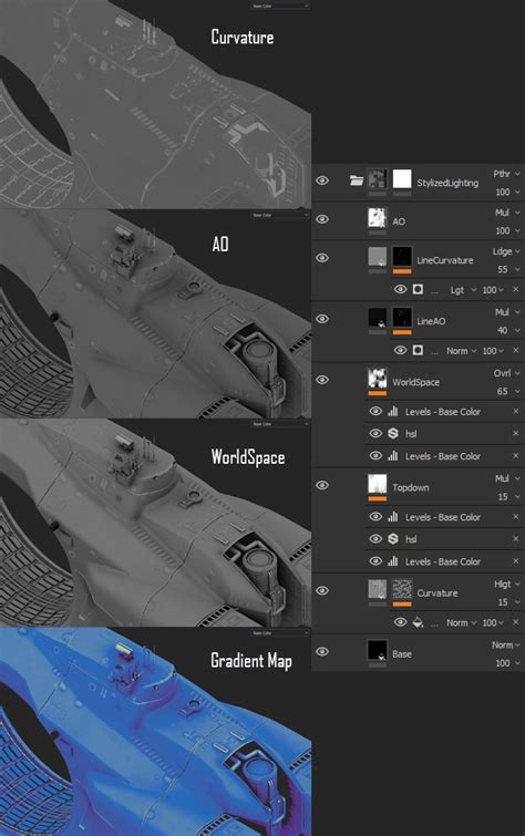 Tips On Hard Surface Texturing And Baking Hard Surface Modeling Surface Modeling 3d Modeling