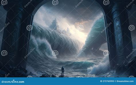At The Edge Of Universe Surreal Mystical Fantasy Artwork Stock