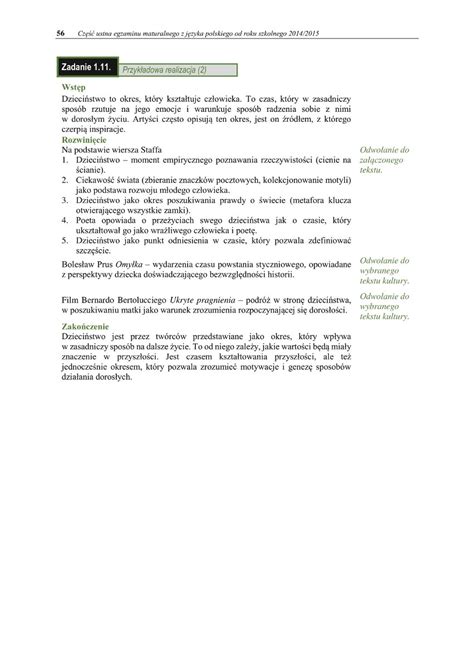 Matura ustna Polski TEMATY zbiór zadań CKE z matury ustnej z polskiego Odpowiedzi