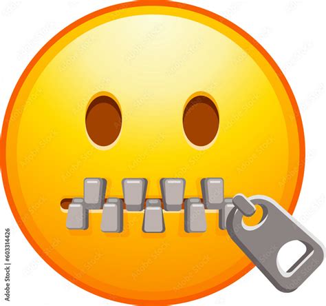 Top Quality Emoticon Zip Mouth Emoji Silent Emoticon With Closed