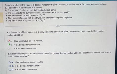 Solved Determine Whether The Value Is A Discrete Random Chegg