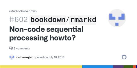 `bookdown``rmarkdown``knitr` Non Code Sequential Processing Howto