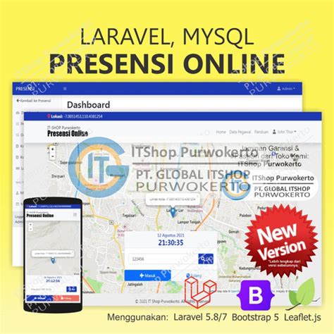 Jual Source Code Aplikasi Web Presensi Online WFH WFO Dengan Laravel Laravel Kab Banyumas