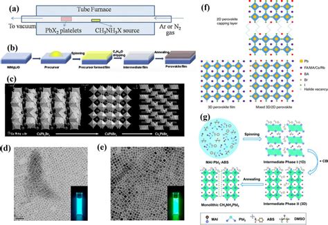 A The Schematic Of The Synthesis Setup For 2d Perovskite Nanoplate