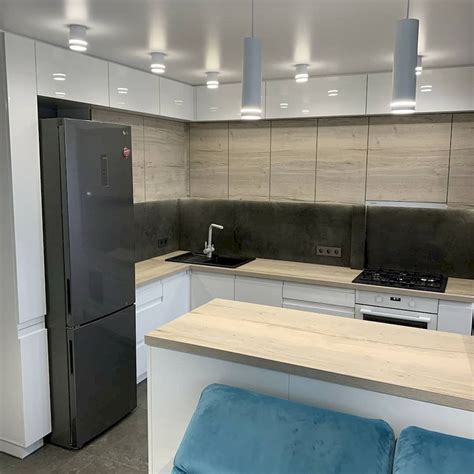 Угловая кухня посудомойка в углу 80 фото