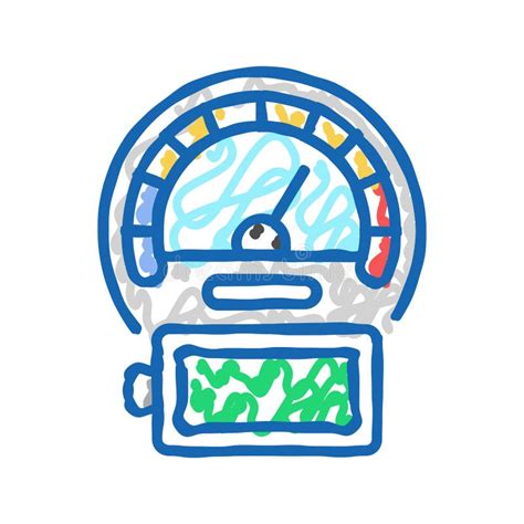 Battery Components Icon Doodle Illustration Stock Illustration