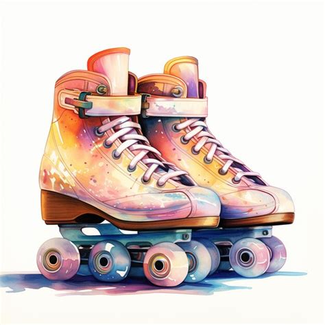Premium Ai Image Skating Boots In Colorful
