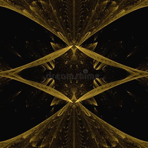 Black And Gold Fractal Stock Illustration Illustration Of Abstract 142497