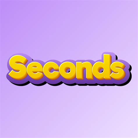 Premium Photo Seconds Text Effect Gold Attractive Background Card