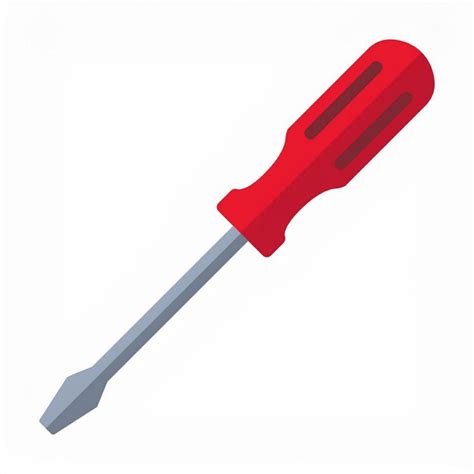 A Red Screwdriver With A Red Handle Premium Ai Generated Vector