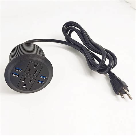 Circular Grommet Socket Reinforced Multi Socket Us Standard Furniture