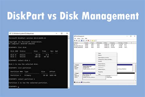 DiskPart Vs Disk Management Whats The Difference Between Them MiniTool