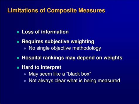 Ppt Methodological Considerations In Hospital Performance Measures