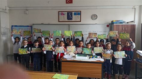 2 Sınıf Öğrencilerimiz Ebru Sanatı ile Tanıştı Yavuz Selim İlkokulu