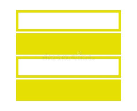 Rectangle Geometric Shape And Outline Collection Yellow Stock Vector Illustration Of Geometric