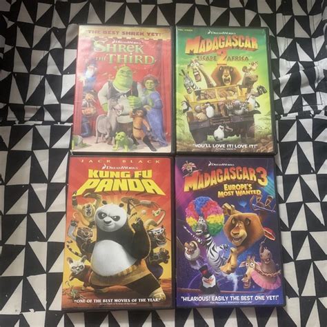 Dreamworks Dvd Lot Of 4 Shrek 3 Kung Fu Panda Madagascar 2 And 3 £989