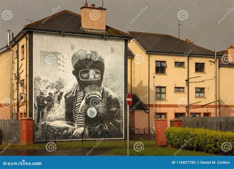 Murals Derry Londonderry Northern Ireland United Kingdom Editorial
