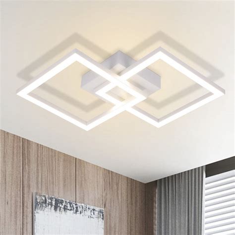 Nettlife Led Deckenleuchte Schwarz Eckig 24w 4000k Neutralweiß Modern