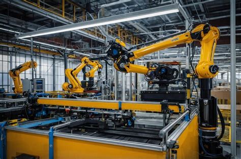 Factory Automation And Robotics Streamlining Production Processes Premium Ai Generated Image