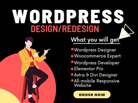 create wordpress website woocommerce design redesign clone with