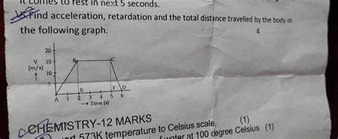 18 find acceleration retardation and the total distance travelled by th