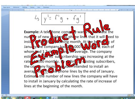 Product Rule For Derivatives Example Word Problem PeakD