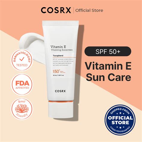 Cosrx Official Vitamin E Vitalizing Sunscreen Spf 50 50ml 169 Fl