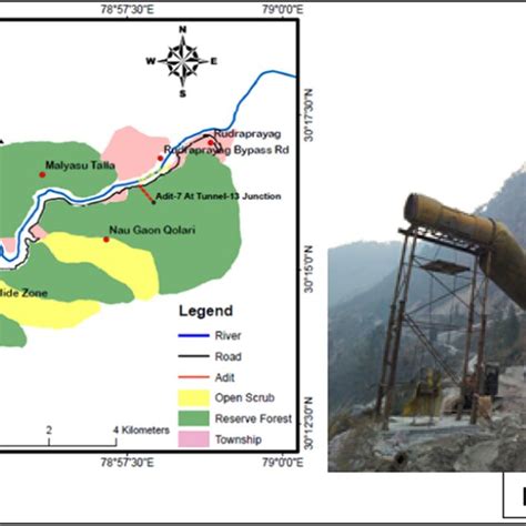 A A Map Showing The Location Of Adit Tunnel No 7 B Showing Adit