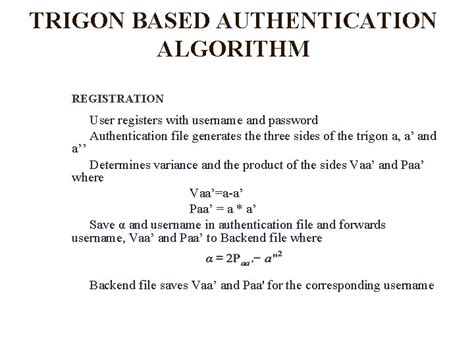 Trigon Based Authentication Authorization And Distribution Of Encrypted