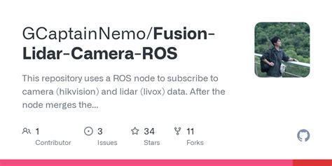 GitHub GCaptainNemo Fusion Lidar Camera ROS This Repository Uses A ROS Node To Subscribe To