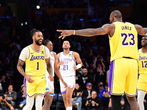 Les Lakers De Los Angeles Battent Le Thunder Doklahoma City Grâce à