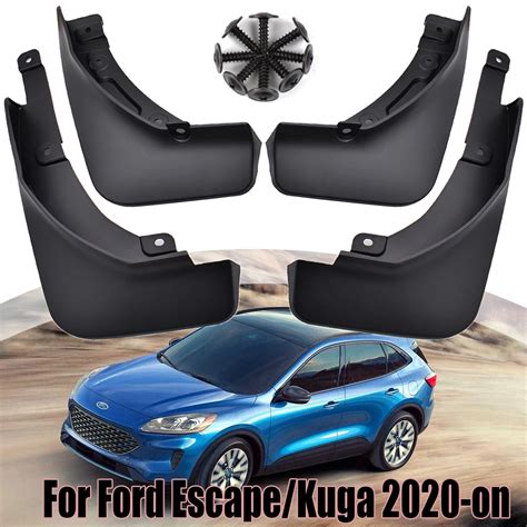 4pcs 포드 이스케이프 Mk4 Kuga Mk3 2020 2021 자동차 머드 플랩 스플래쉬 가드 머드 플랩 프런트 리어 펜더 플레어흙받기 Aliexpress