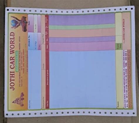 70 Gsm Pre Printed Computer Paper For Billing Gsm 80 At Rs 4piece