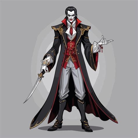 Premium Vector Vampire Lord Vector On White Background