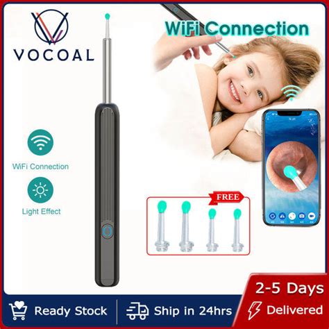 Vocoal Ear Pick LED Flashlight Visible Ear Spoon Ear Wax Removal Ear Cleaner Visual Ear Scope
