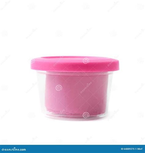 Modeling Clay In A Container Isolated Stock Image Image Of Colored