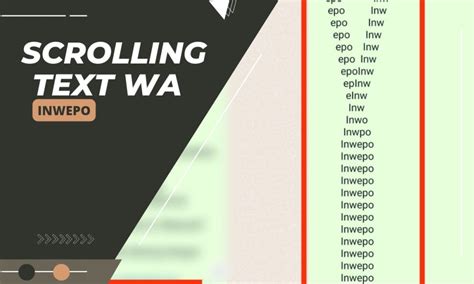 Cara Membuat Scrolling Text Di WhatsApp Inwepo