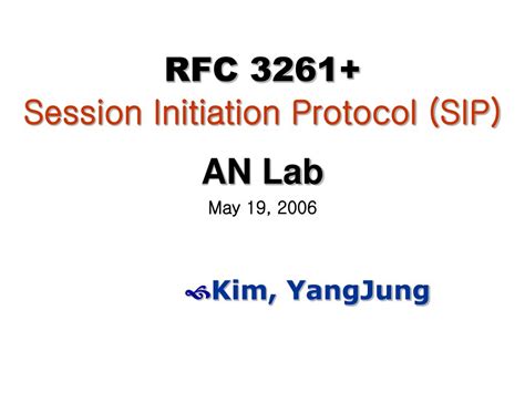 Ppt Rfc 3261 Session Initiation Protocol Sip Powerpoint