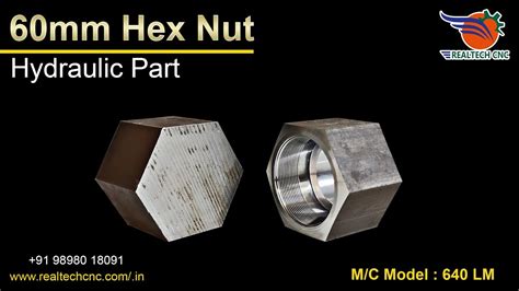 Hex Nut 60mm RealTech CNC Machine VD 245 YouTube